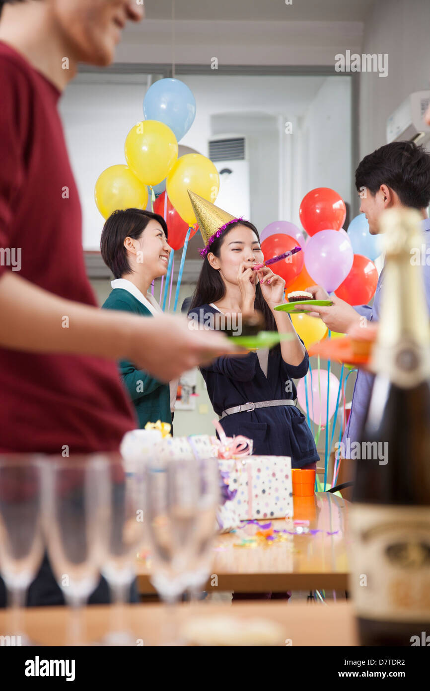 Colleagues Having Fun At Office Party Stock Photo - Alamy