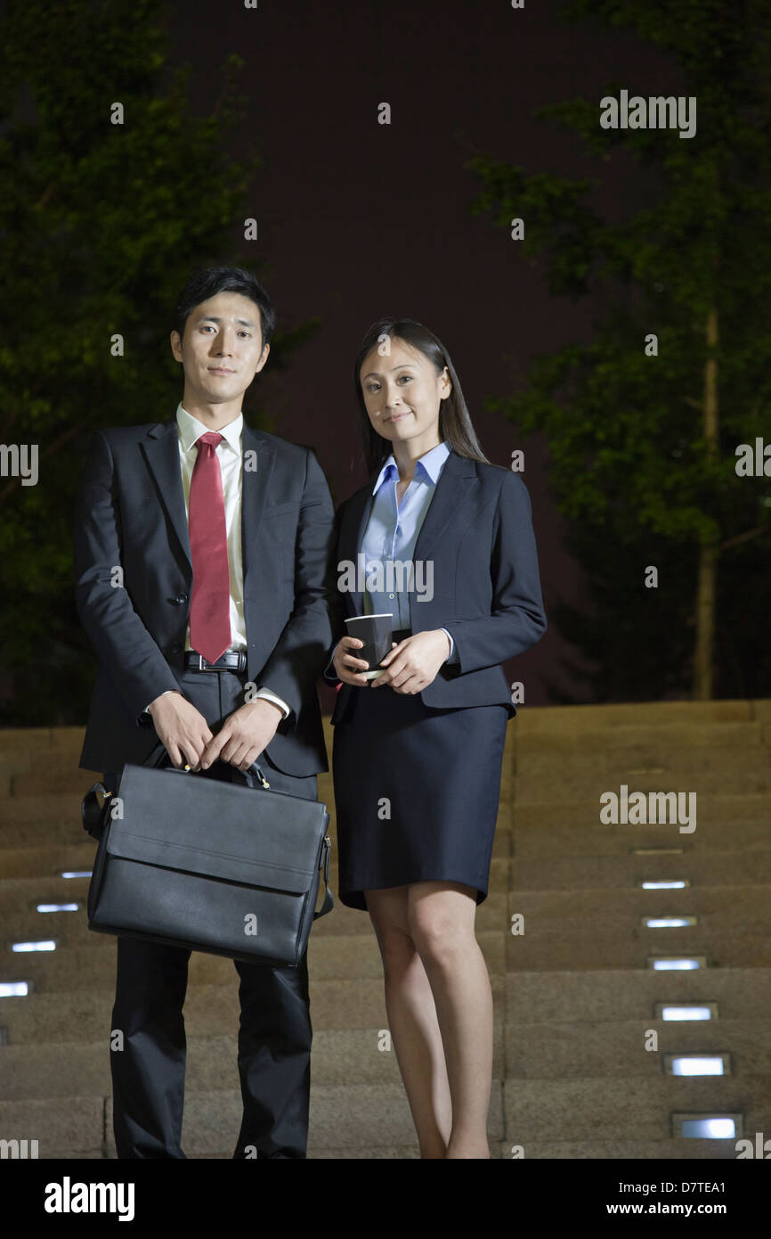 Portrait Of Two Professional Business People Stock Photo - Alamy