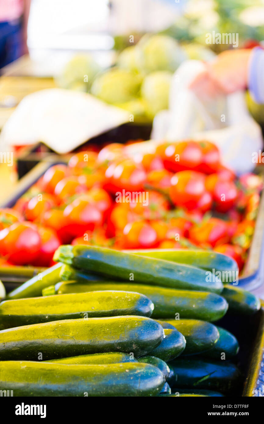 Fresh produce at the local Farmers Market Stock Photo - Alamy