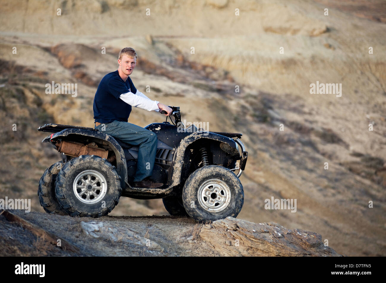 Teen riding quad atv four hi-res stock photography and images - Alamy