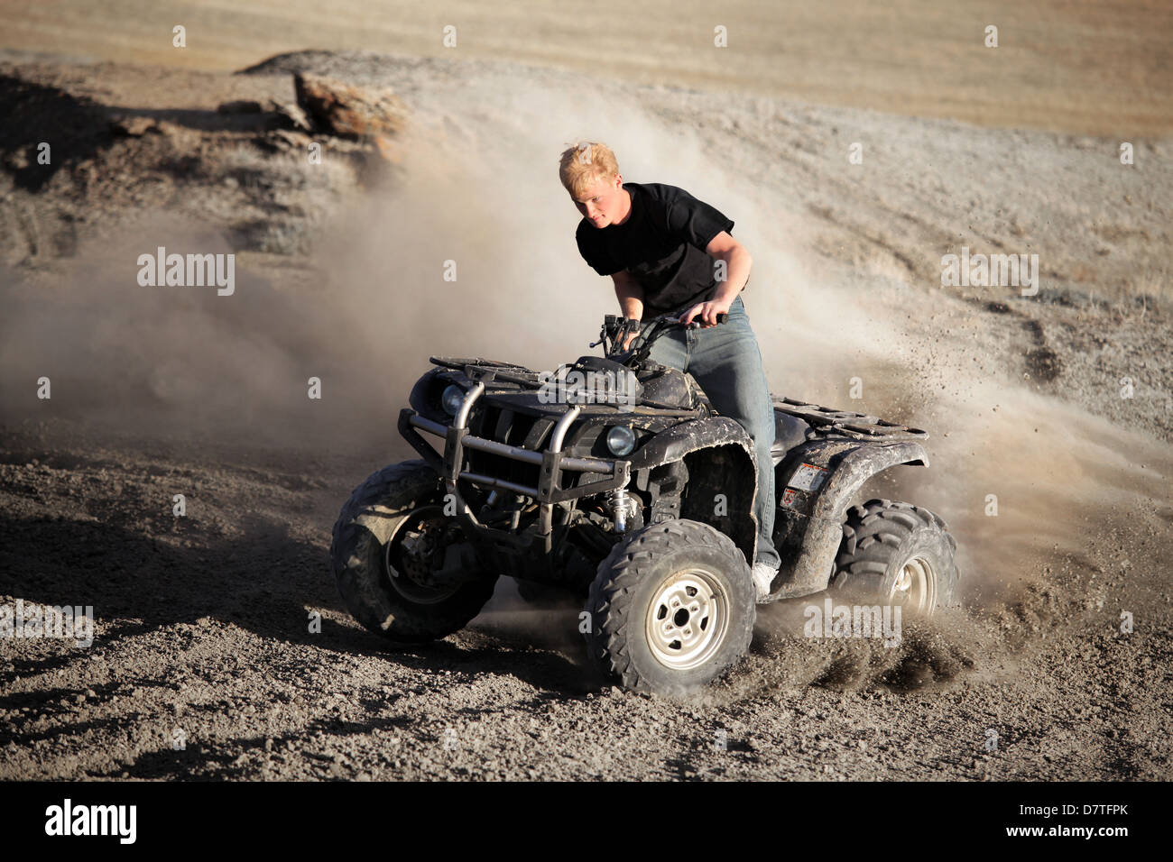Teen riding quad atv four hi-res stock photography and images - Alamy