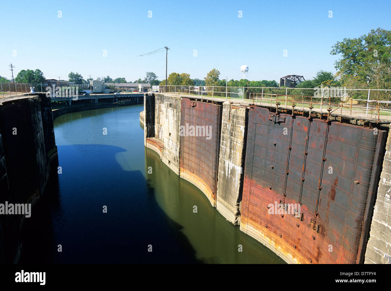 Elk283-3160 Louisiana, Plaquemine, Plaquemine Lock State Historic Site ...