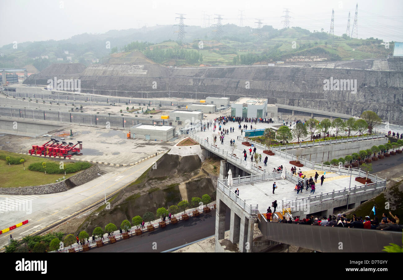 View of the Three Gorges Dam on the Yangtze River China Stock Photo - Alamy