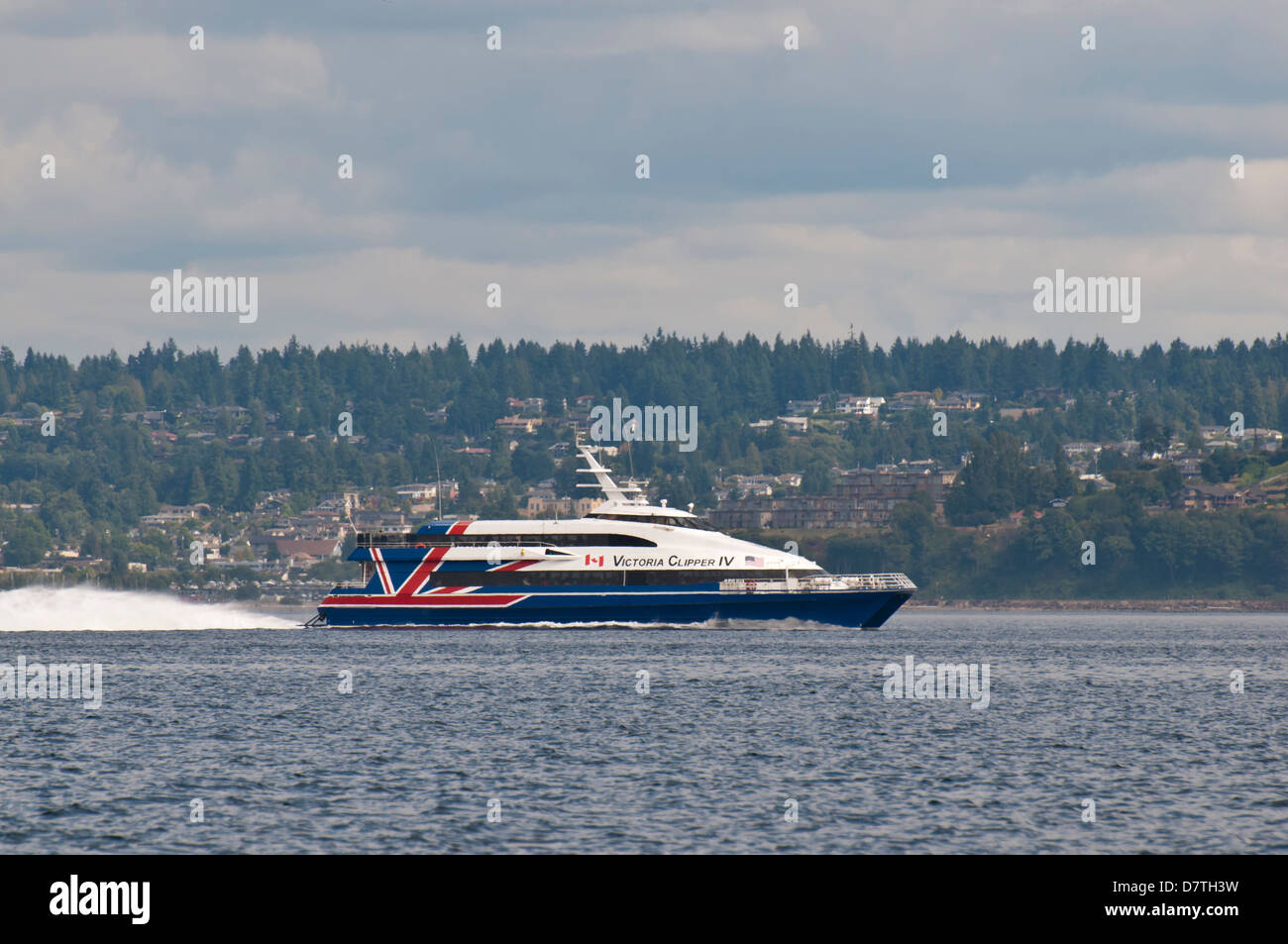 USA, WA, Seattle. Victoria Clipper based in Seattle provides high speed ...