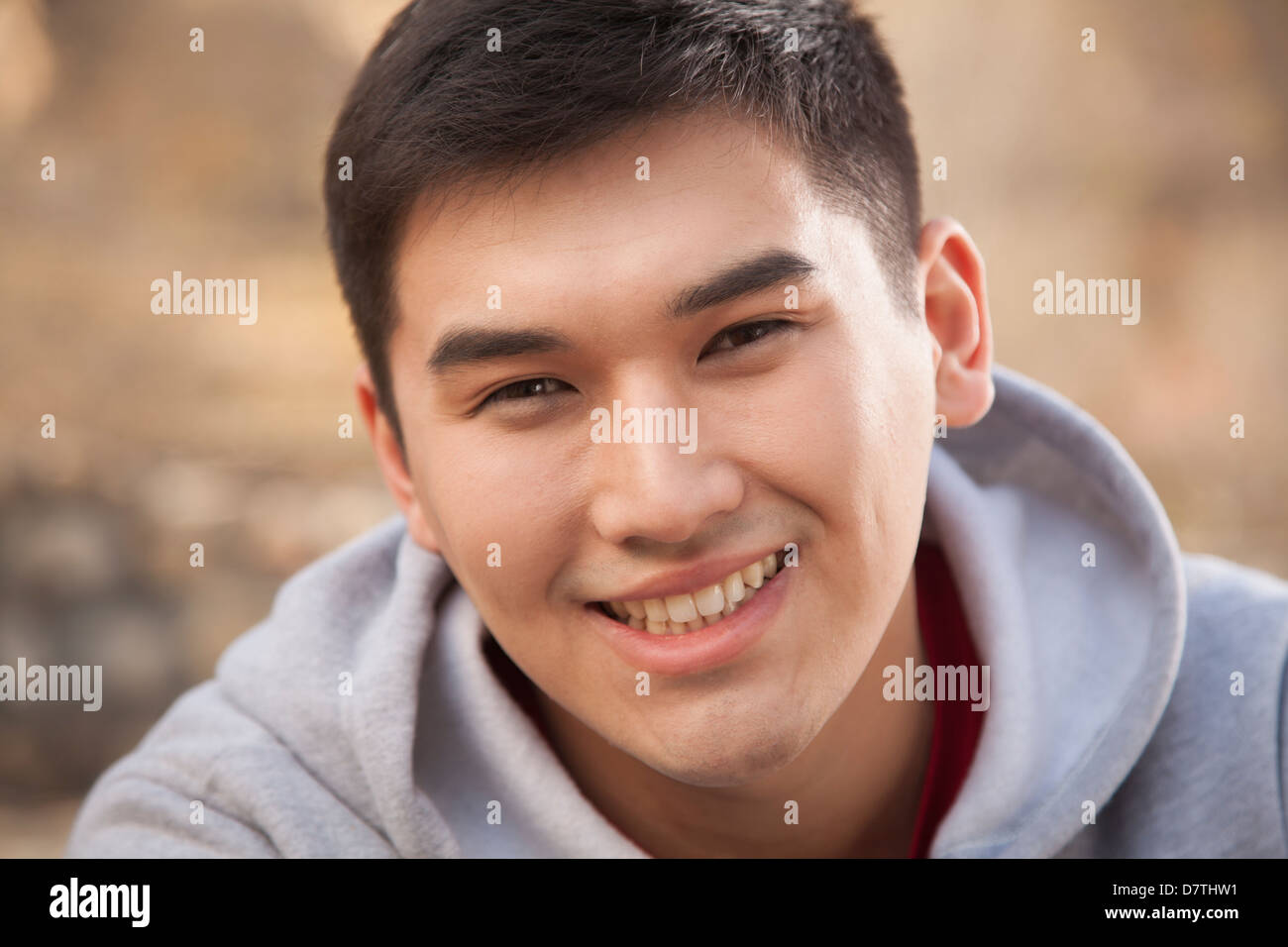 Young man smiling, portrait Stock Photo - Alamy