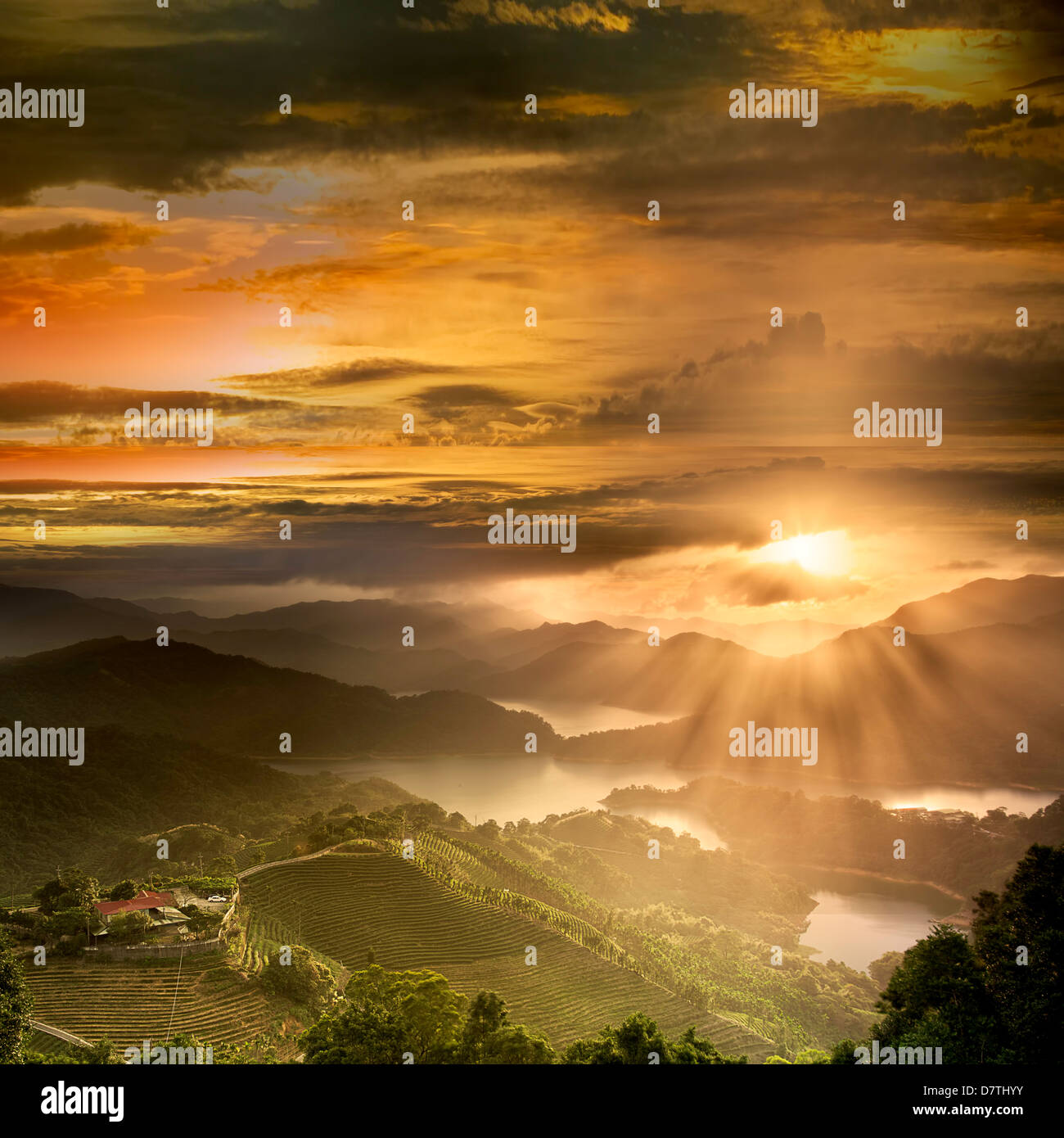 beautiful landscape with nice background color Stock Photo - Alamy