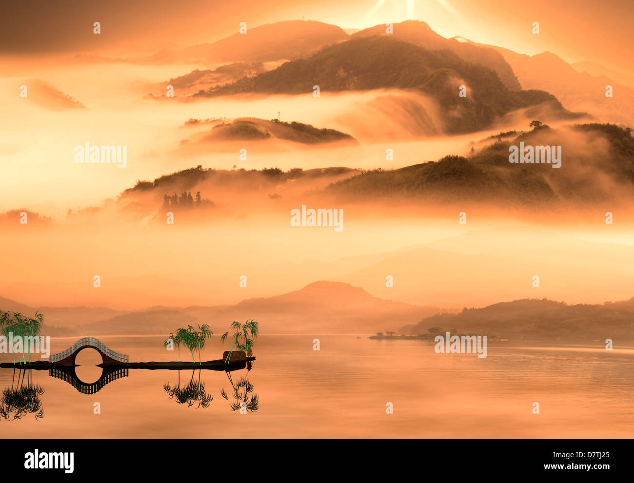 beautiful landscape with nice background color Stock Photo - Alamy