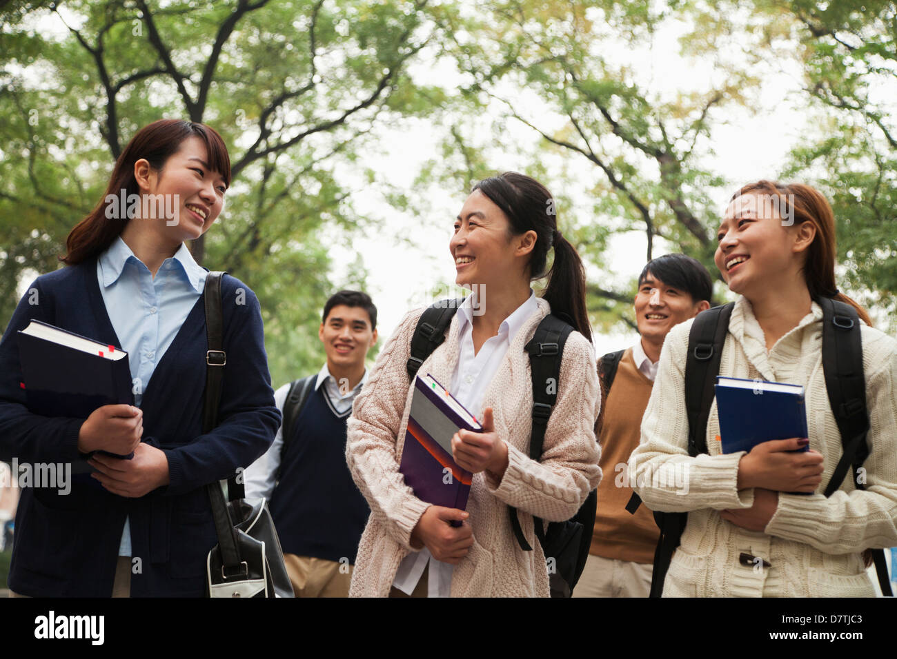 Group of University Students on Campus Stock Photo - Alamy