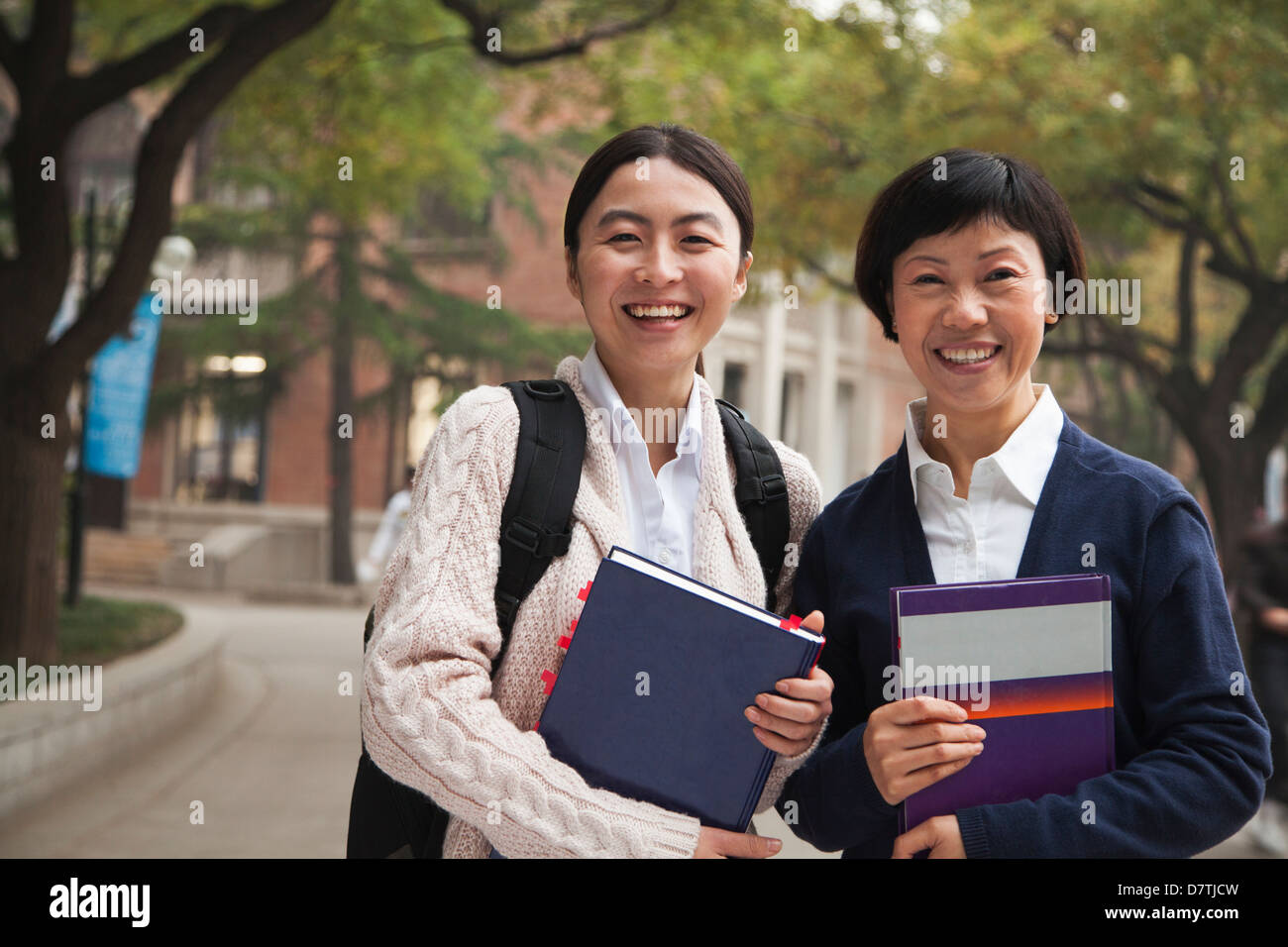 University Student and Professor on Campus Stock Photo - Alamy