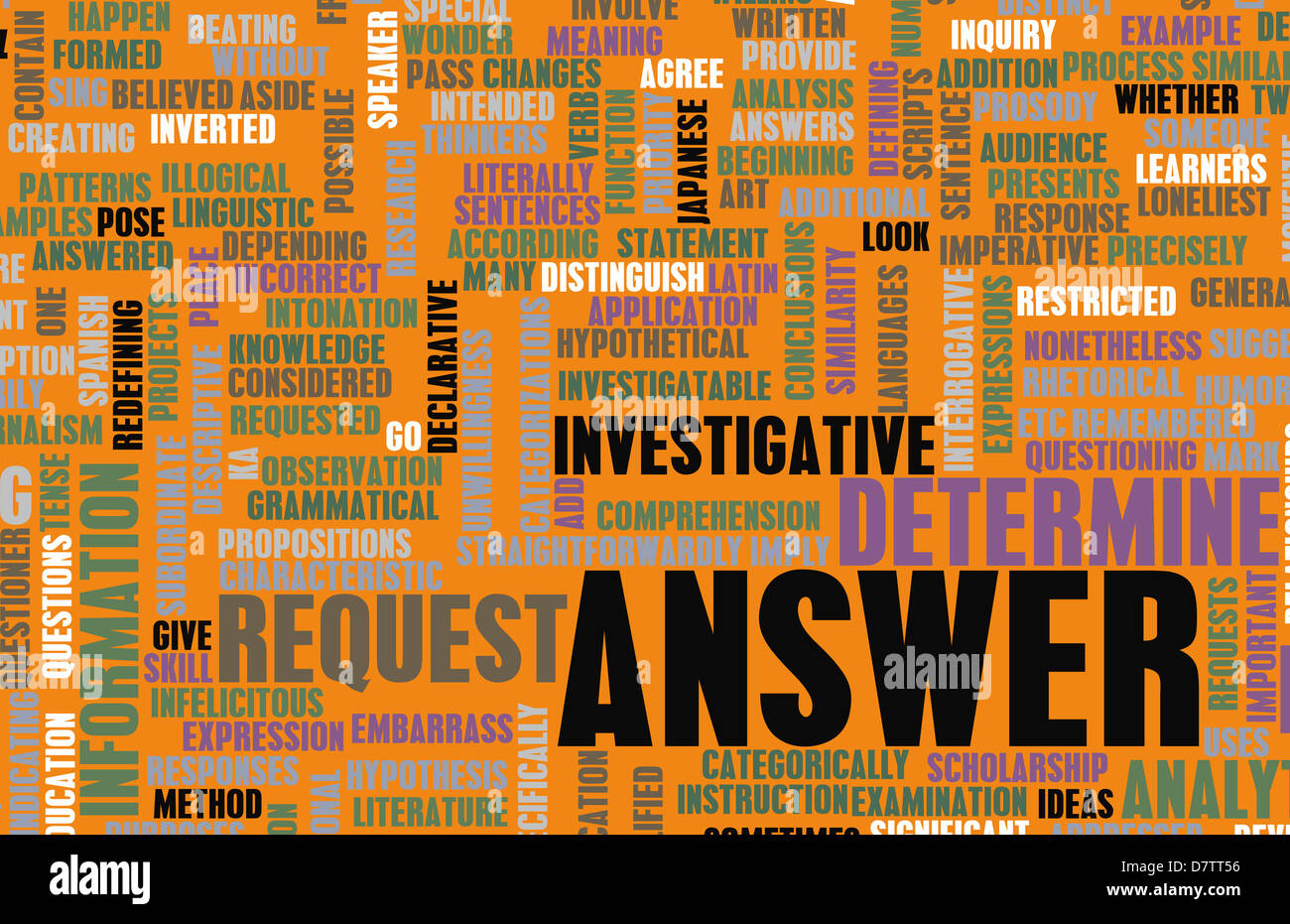 Answer for Information as a Concept Art Stock Photo - Alamy