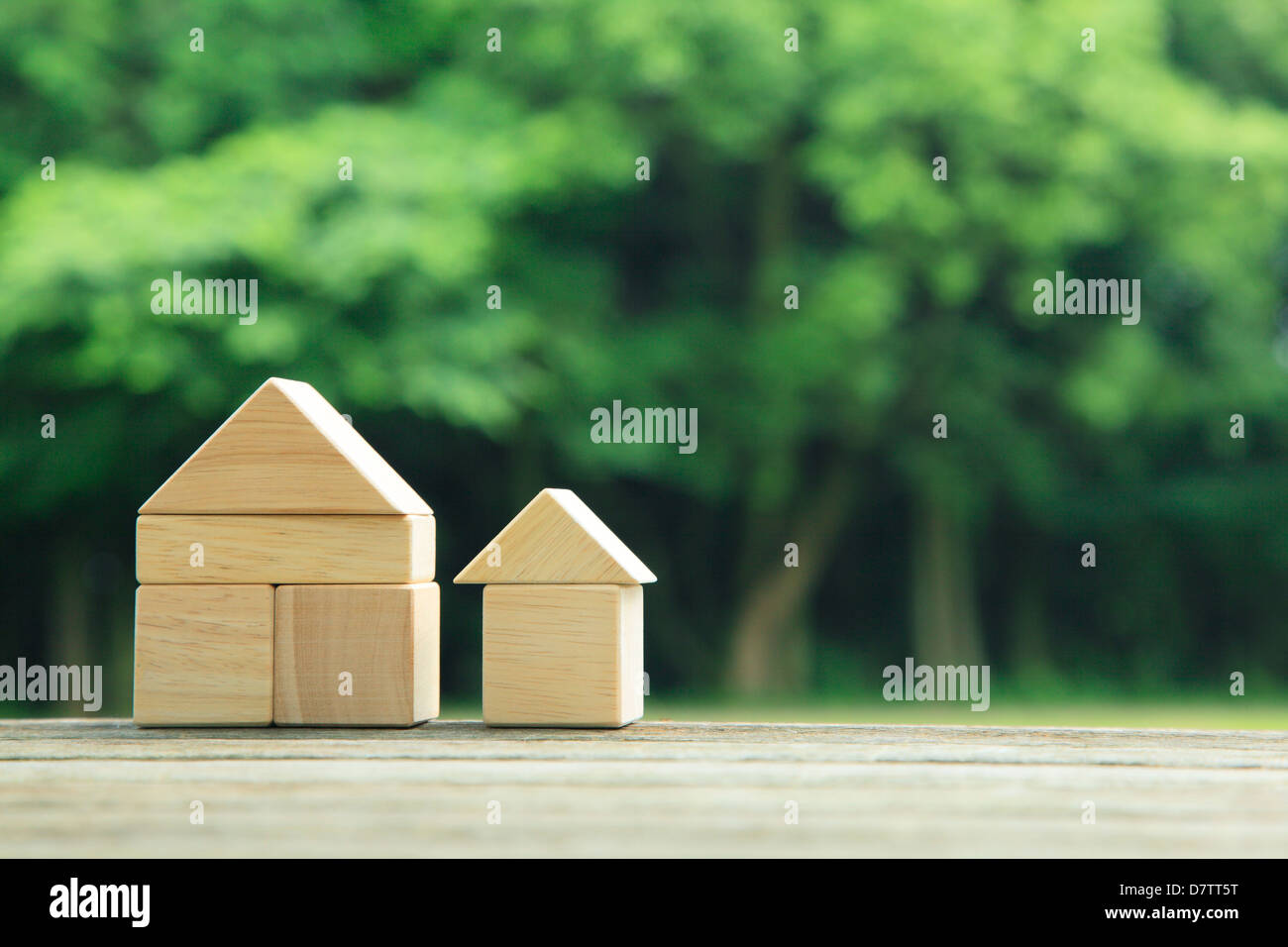 Houses made of building blocks Stock Photo - Alamy