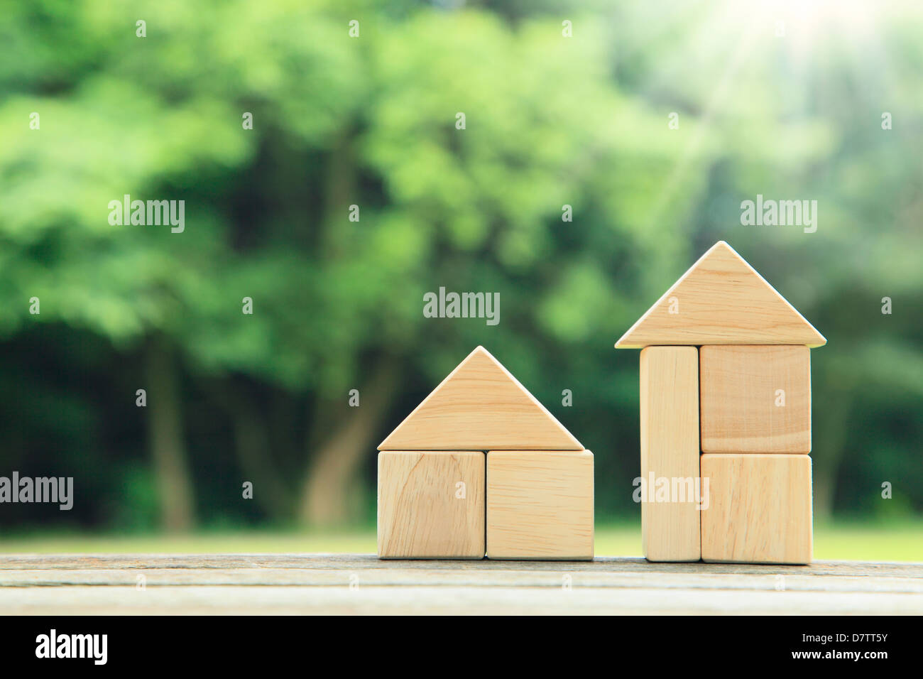 Houses made of building blocks Stock Photo - Alamy