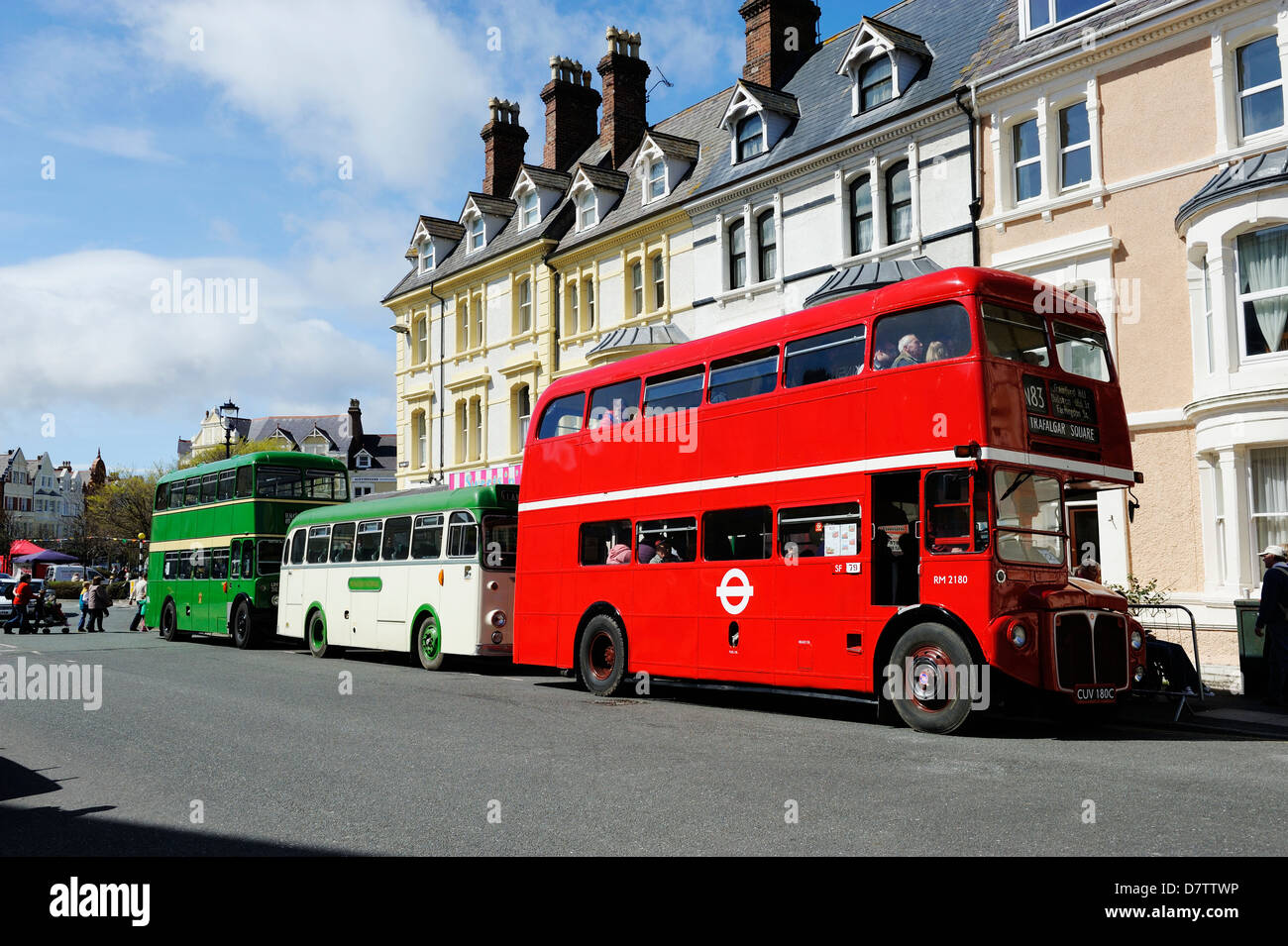 Vintage buses at the Llandudno Victorian Extravaganza in North Wales ...