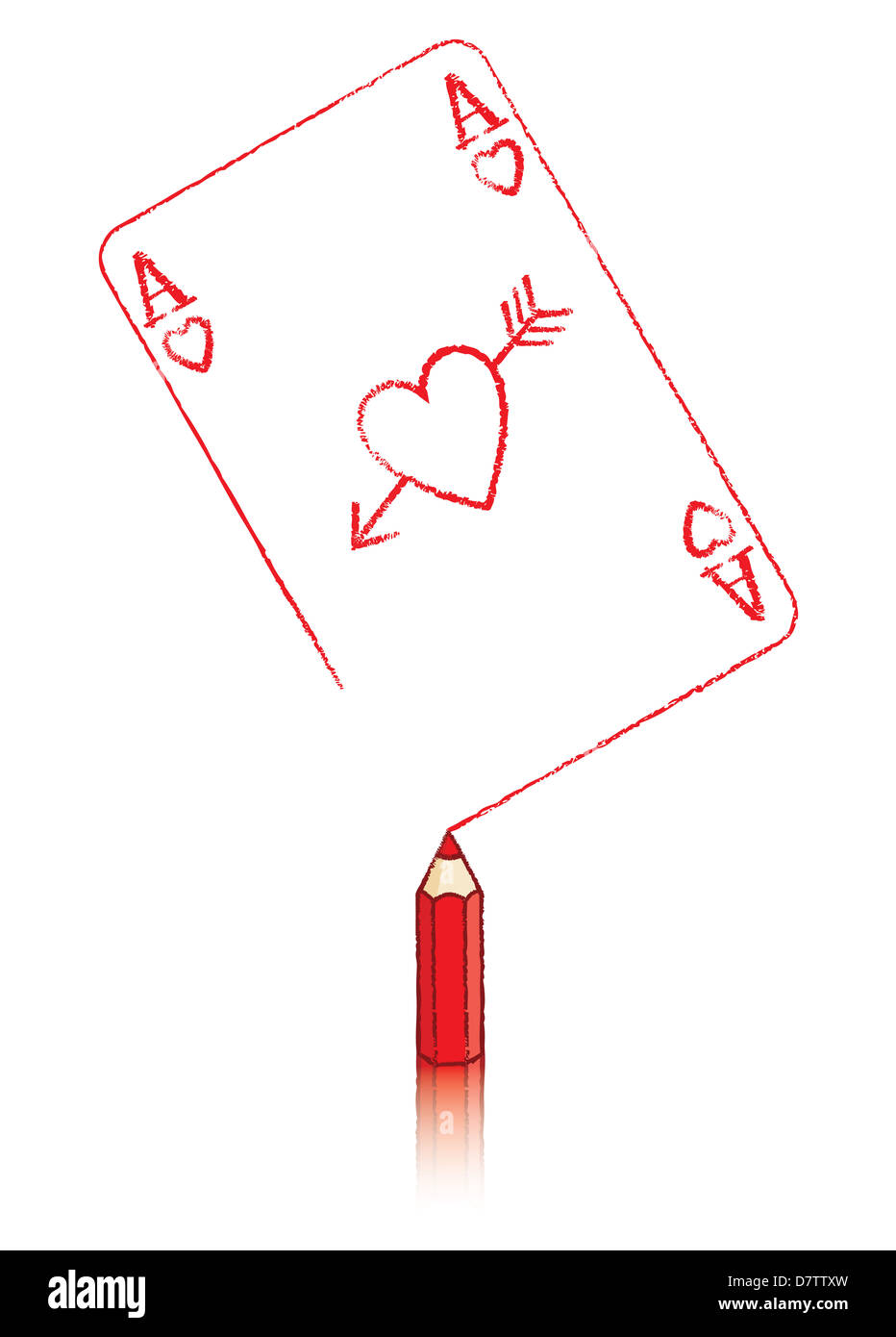 Hand drawn deck cards doodle hi-res stock photography and images - Alamy