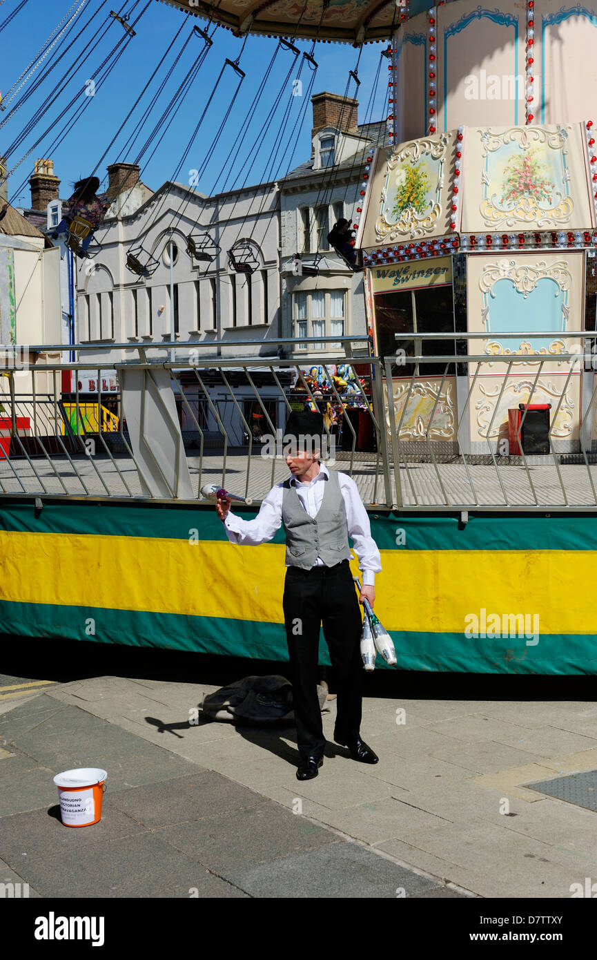 Juggler at the Llandudno Victorian Extravaganza in North Wales Stock ...