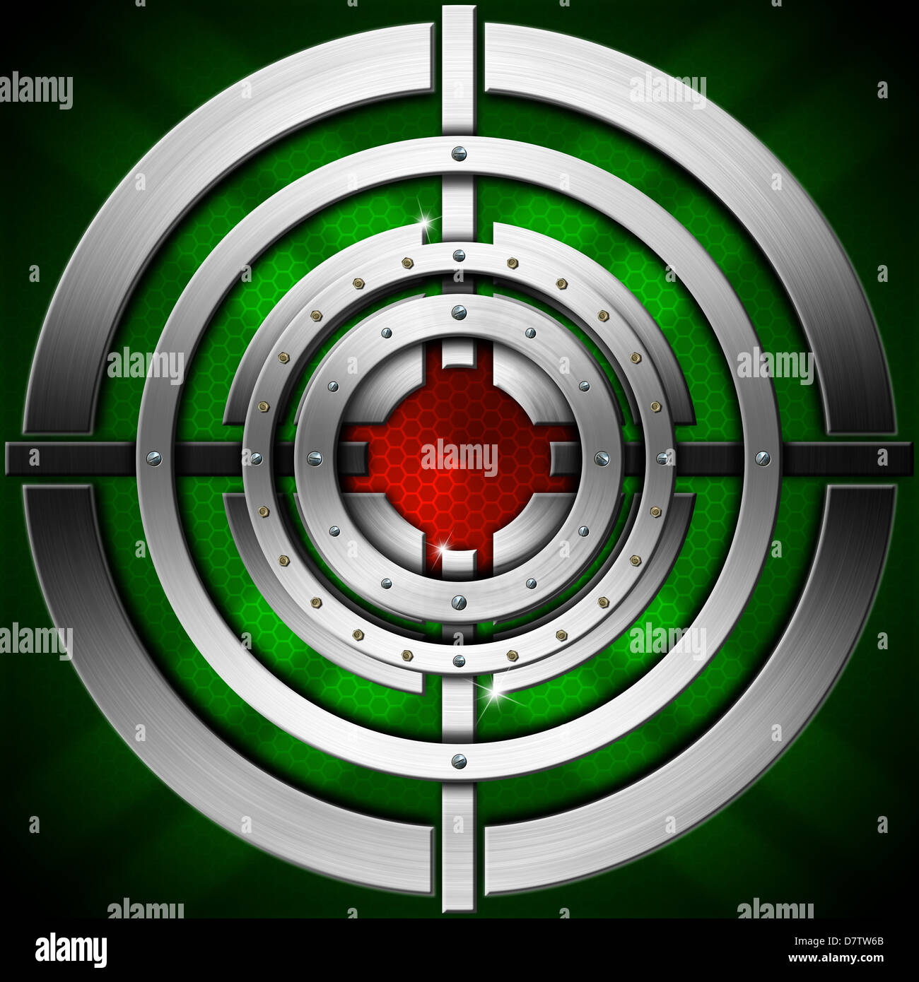 Target - Green Red and Metal Background Stock Photo - Alamy