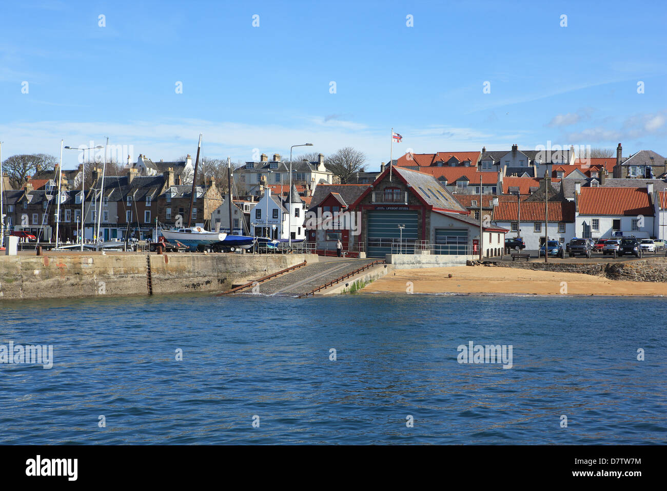 RNLI Lifeboat Station in Anstruther on the Fife coast of Scotland Stock ...