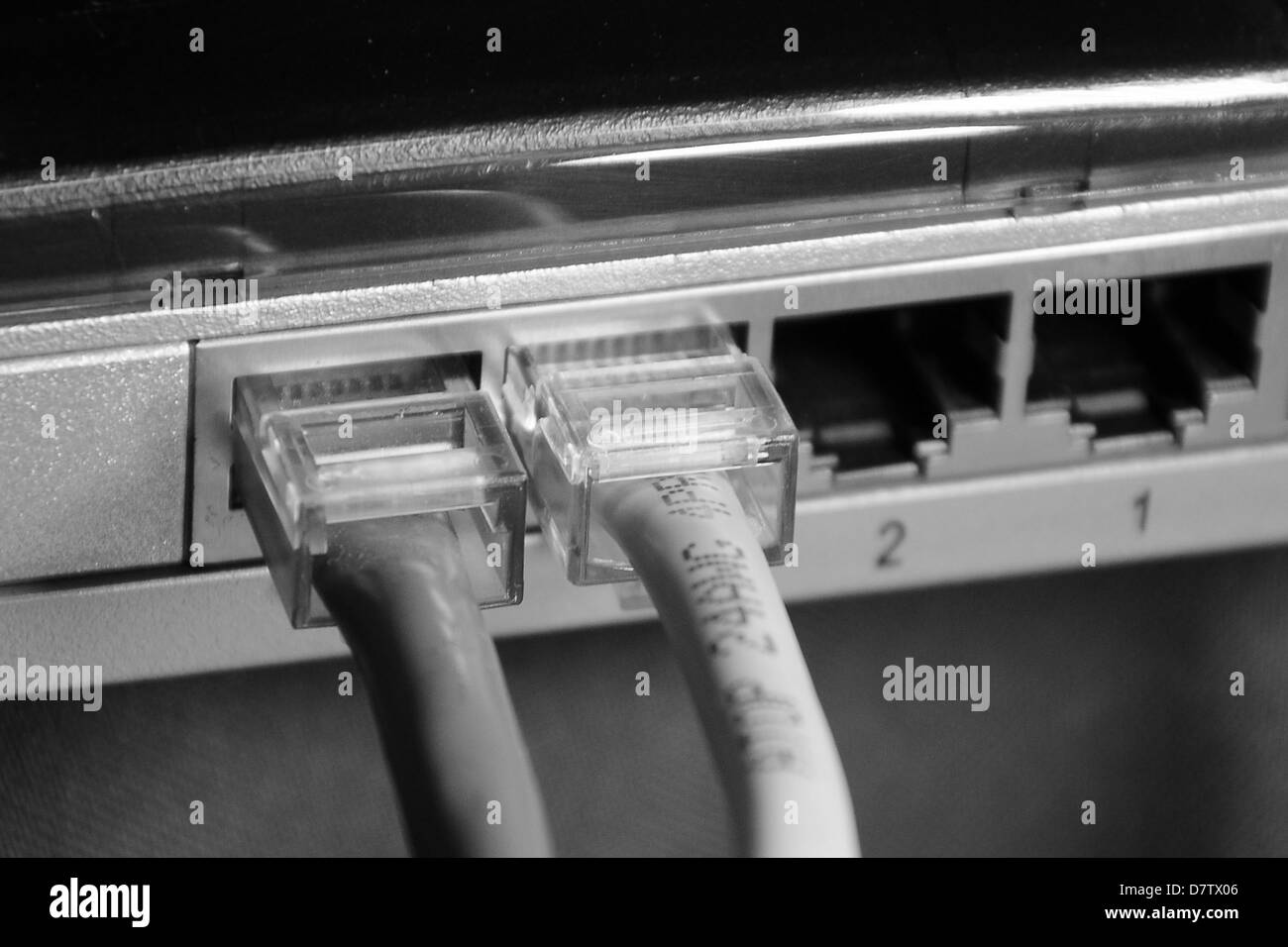 Internet connection modem Black and White Stock Photos & Images - Alamy