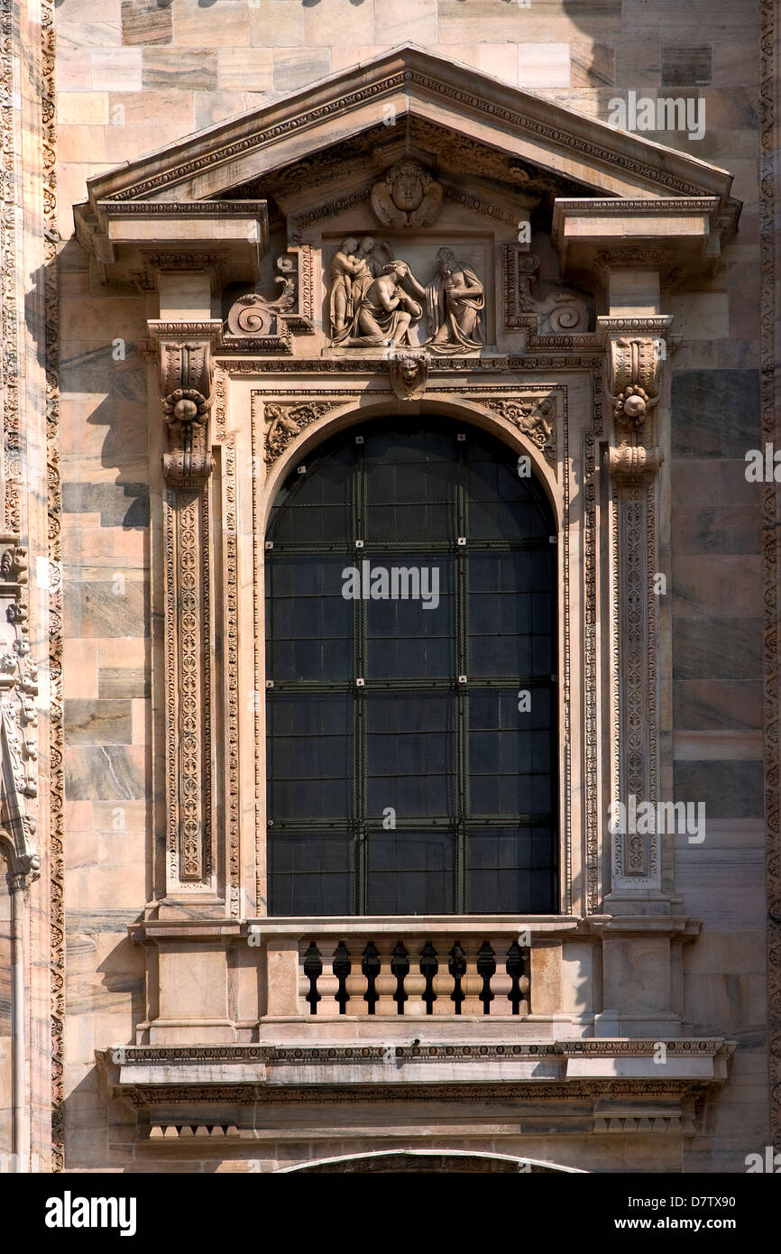 a window in the front of the dome of milan Stock Photo - Alamy