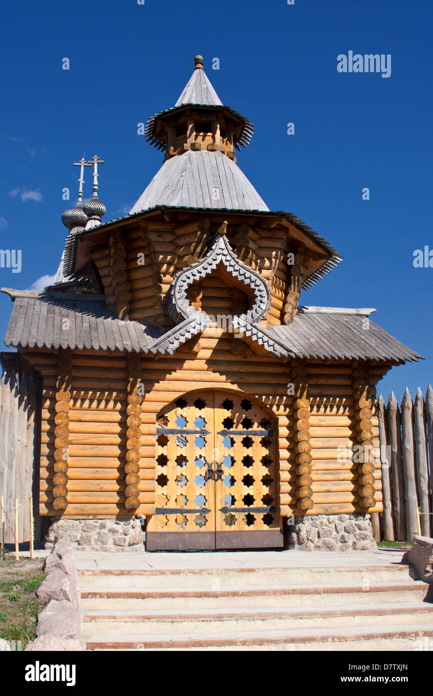 Man's monastery. Monastic village completely constructed of a tree ...