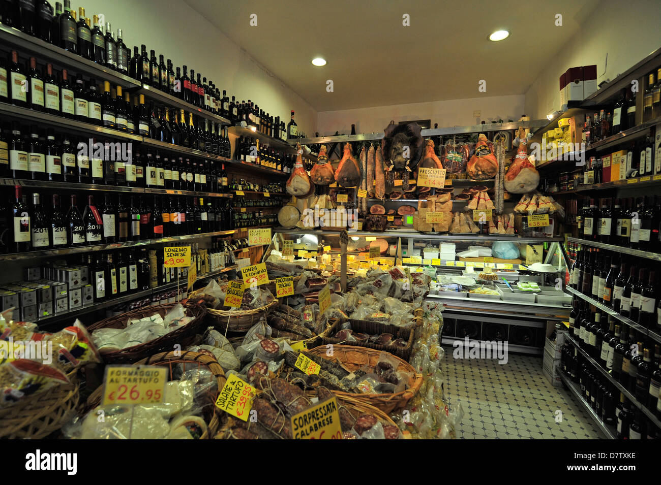 A traditional Italian food shop located in the city center Stock Photo ...