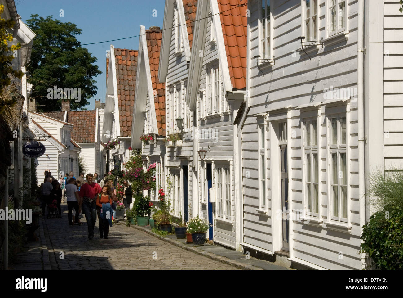 Gamle Stavanger (the old town), Stavanger, Norway, Scandinavia Stock ...