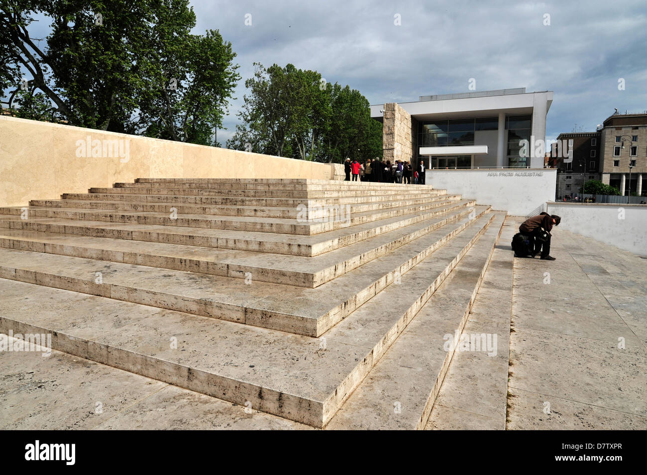 The famous Ara Pacis Augustae in Rome, an altar to Peace, the Roman ...