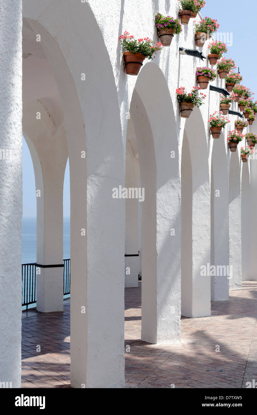 Beautiful architectural feature in Nerja ,Spain. Also known as Balcon ...