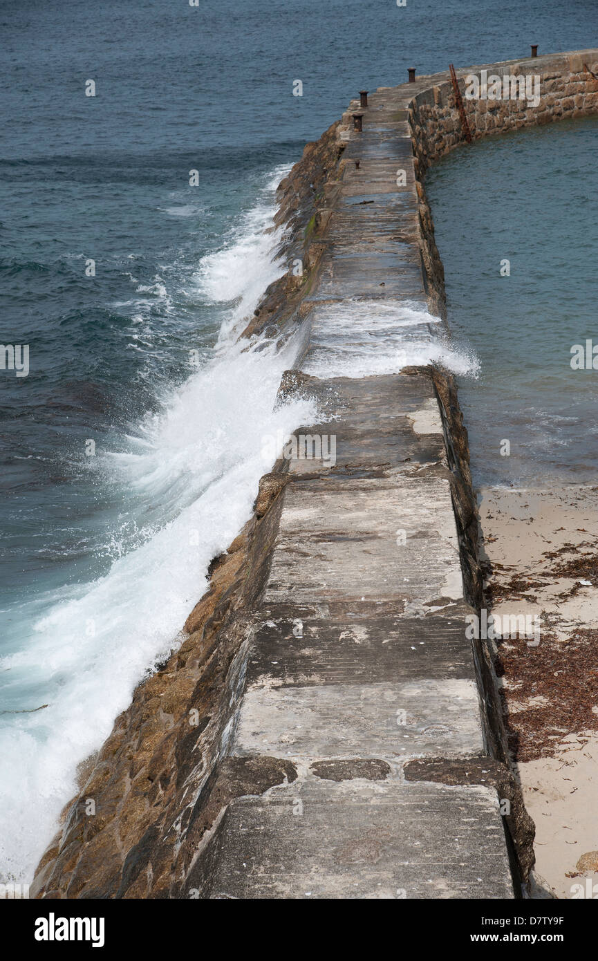 Breakwater seawall waves hi-res stock photography and images - Alamy