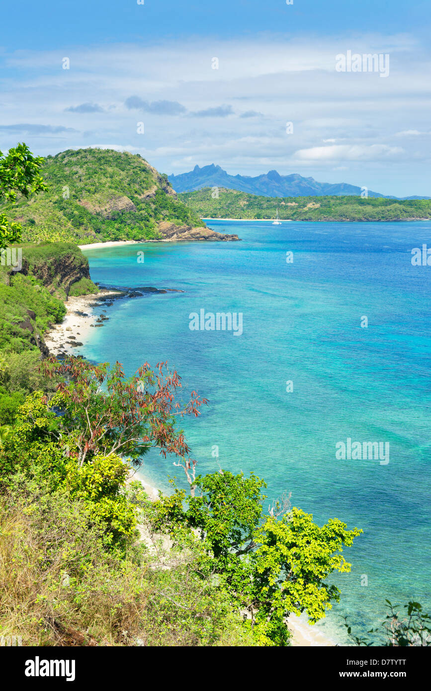 Nanuya Balavu Island, in the background Waya Island, Yasawa island ...