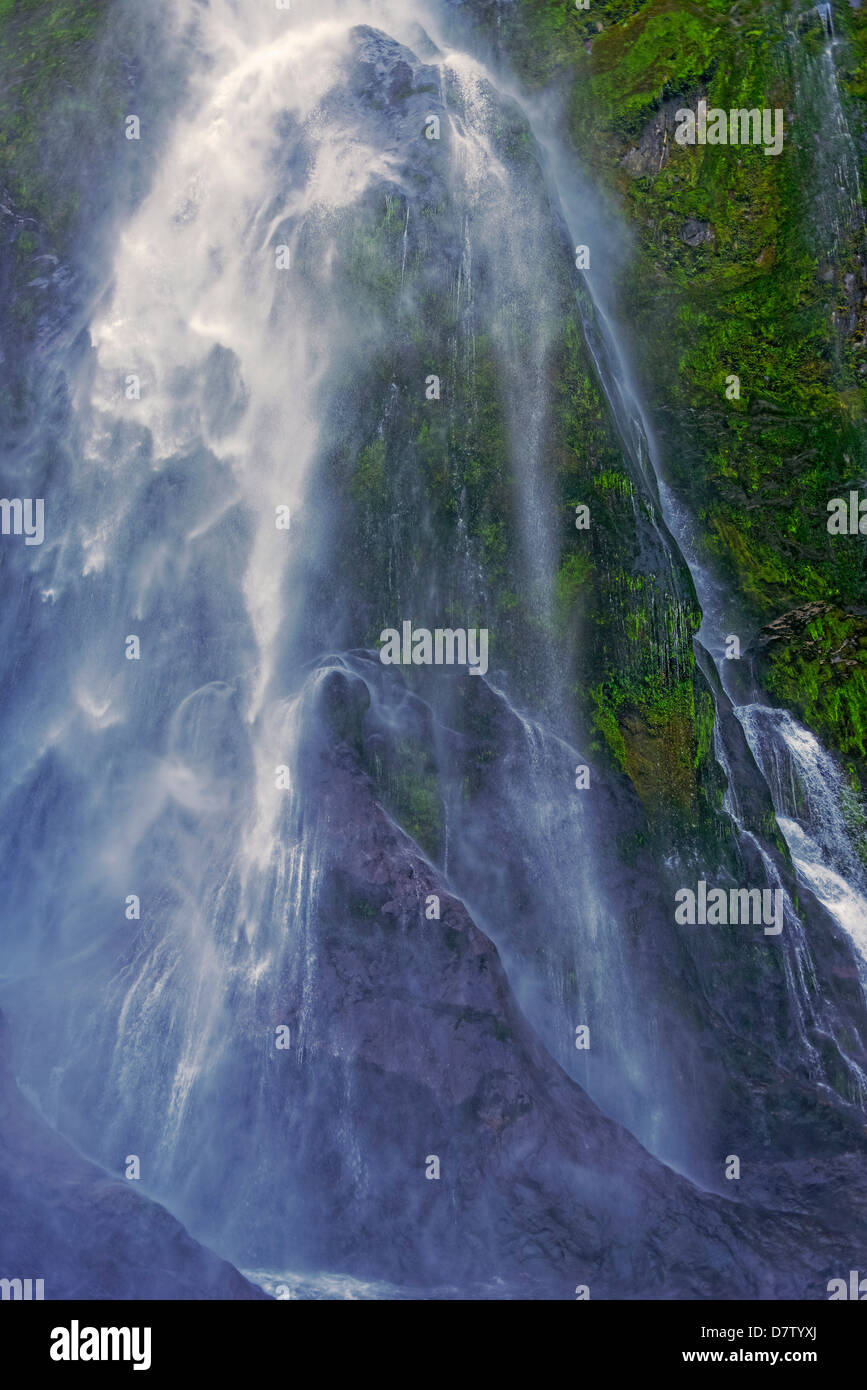 Waterfall, Milford Sound, Fiordland National Park, UNESCO World ...
