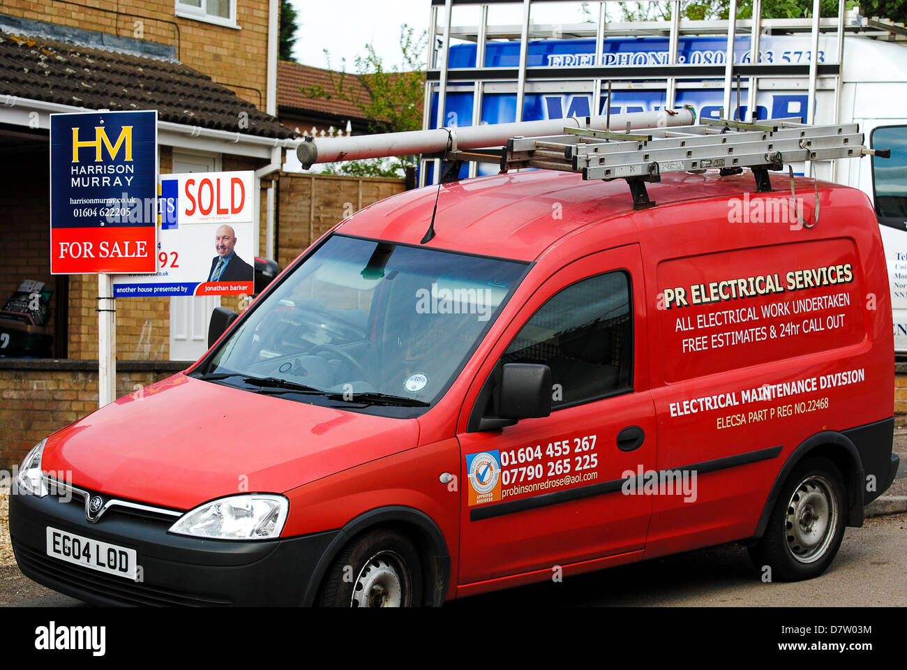 Local electrical services tradesman Stock Photo - Alamy