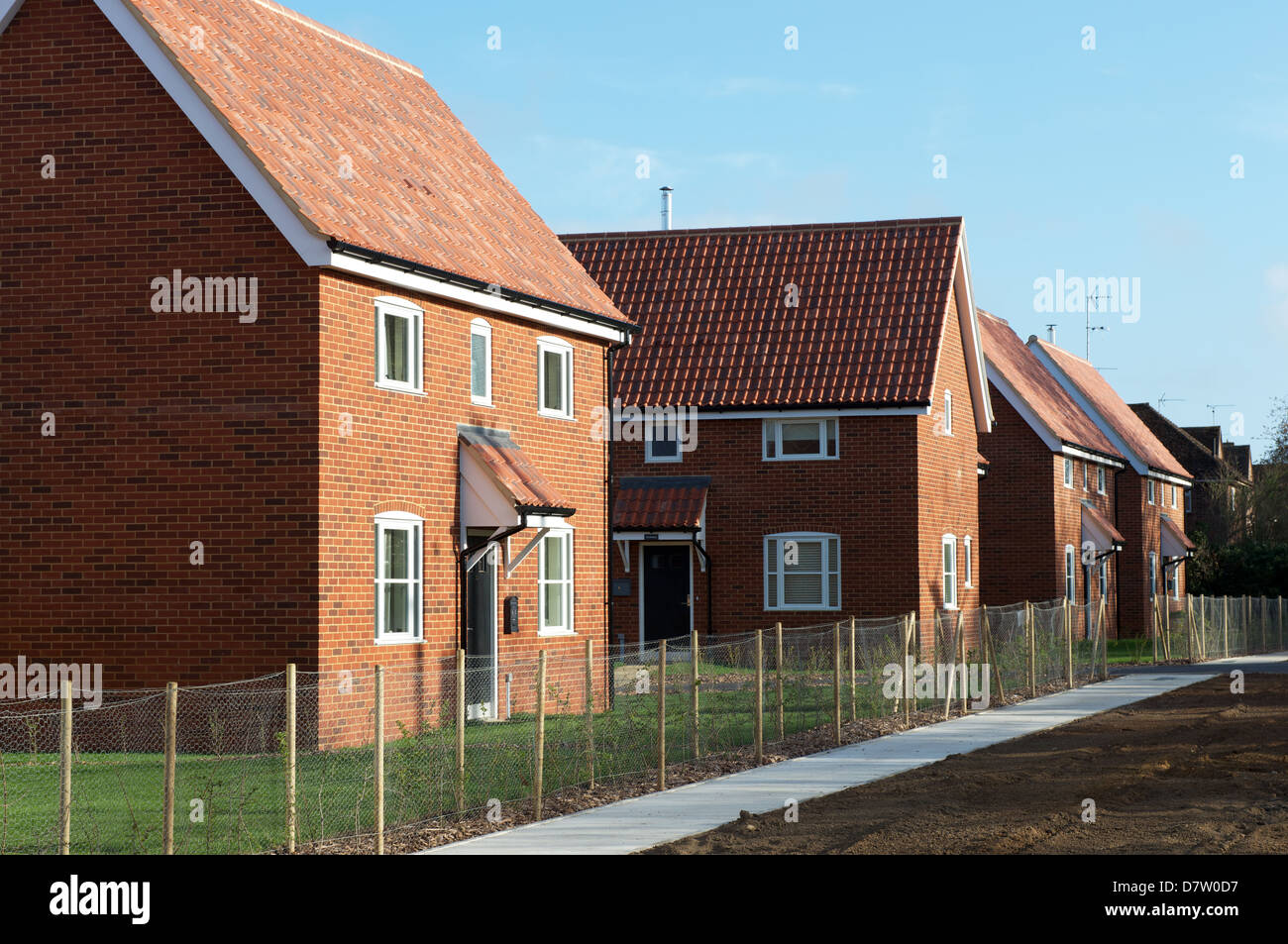 The Pastures Housing Estate, built on a green field site, Alderton ...