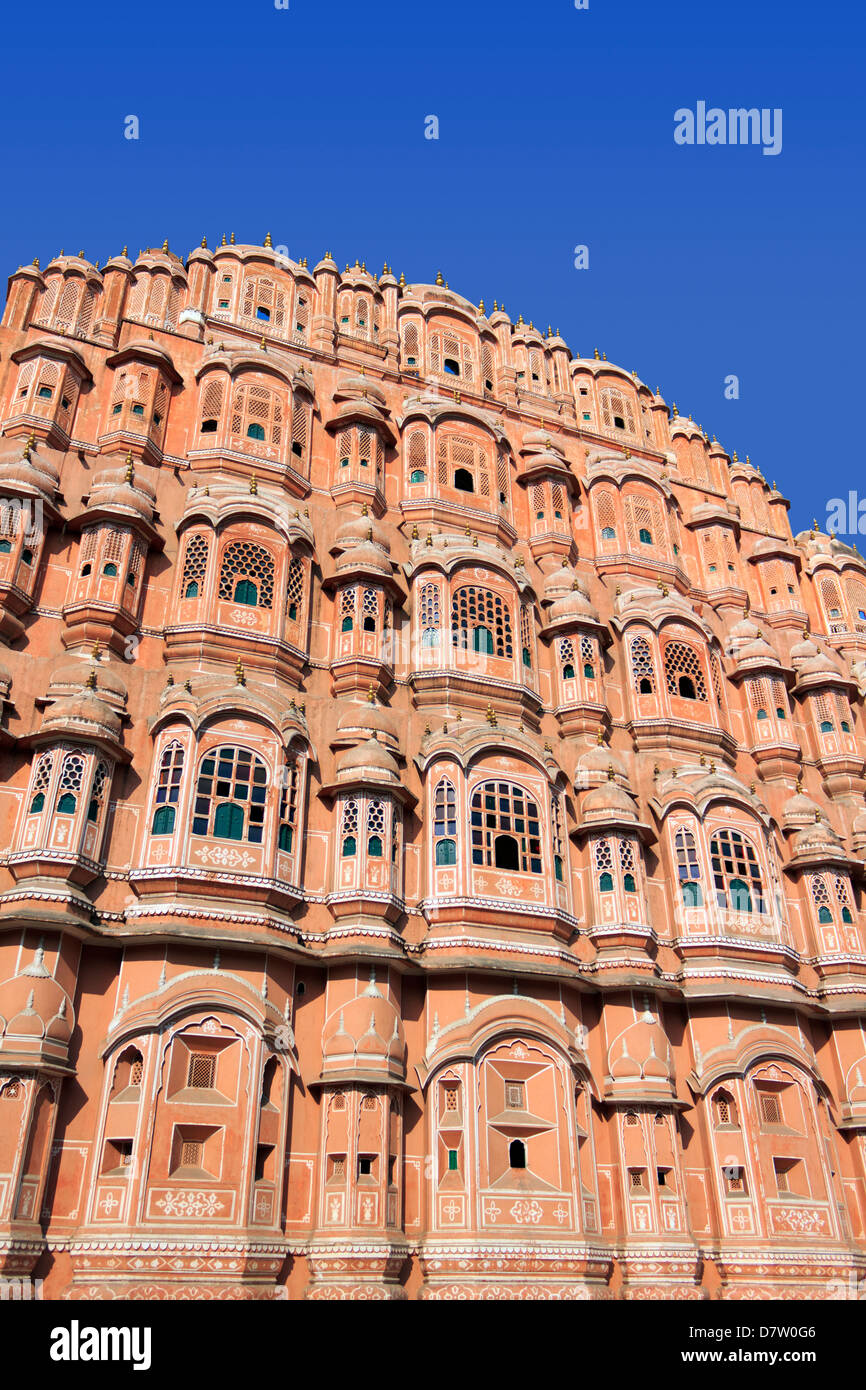 Front facade of Hava Mahal in Jaipur, Rajasthan, India Stock Photo - Alamy
