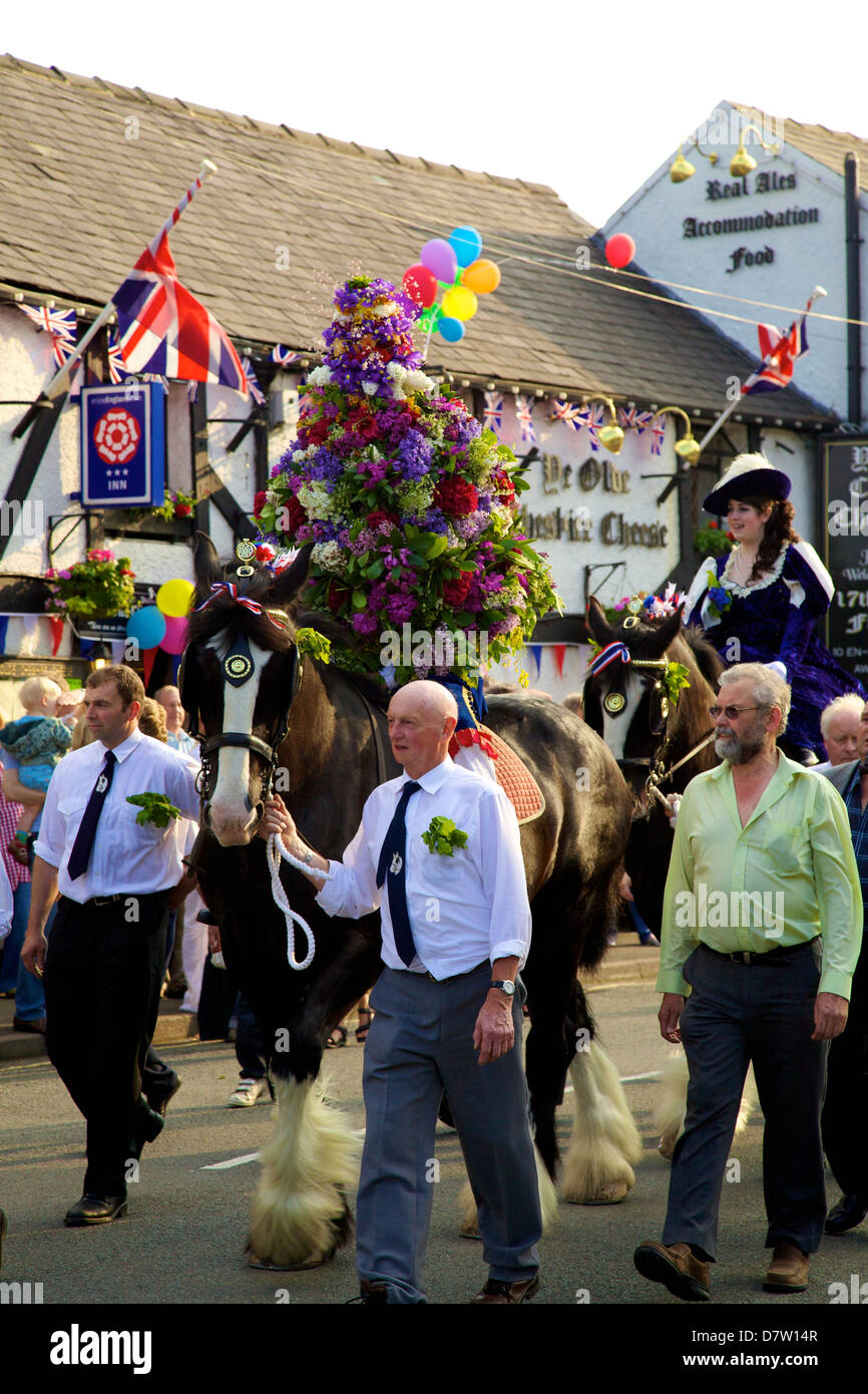 Castleton Garland Day custom, Castleton, Derbyshire, England, United ...