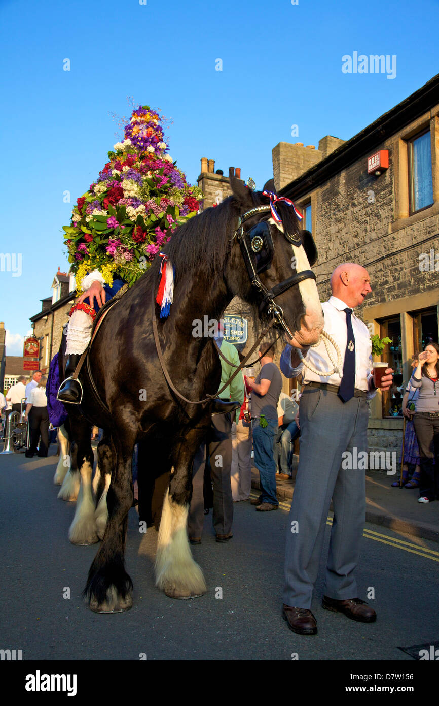 Castleton Garland Day custom, Castleton, Derbyshire, England, United ...
