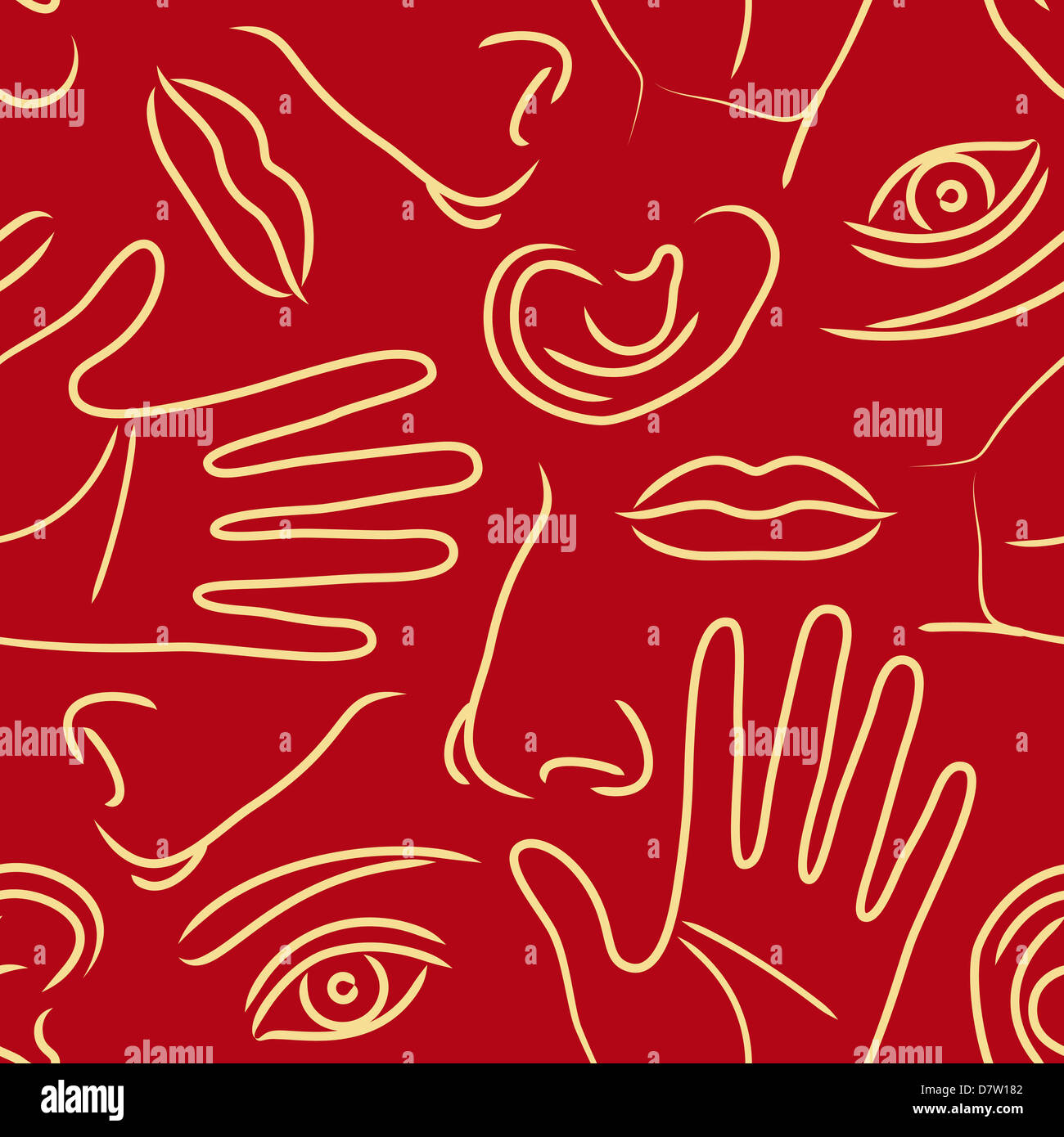 Body parts pattern Stock Photo - Alamy