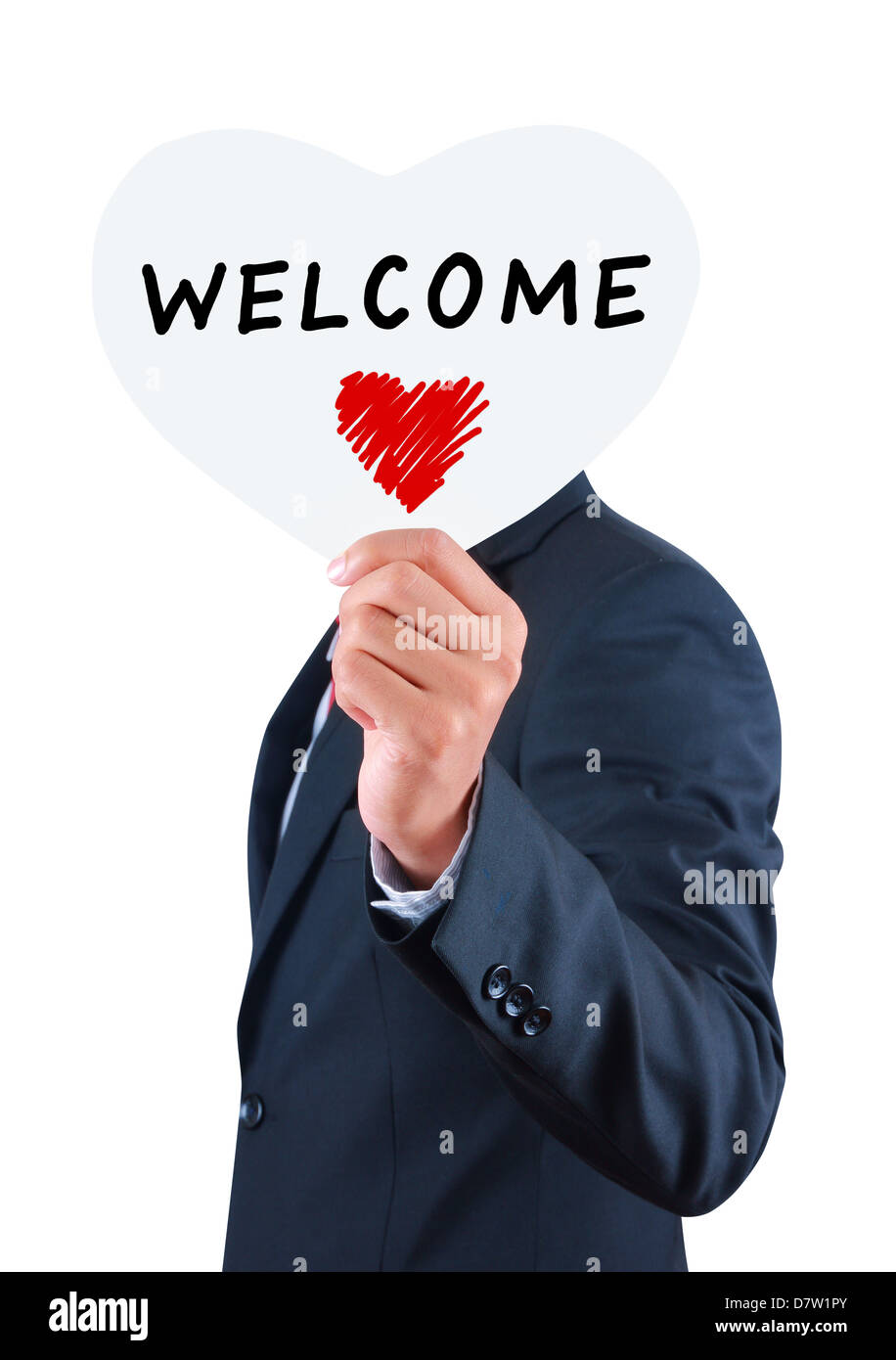 Businessman show idea on the paper on hand Stock Photo - Alamy