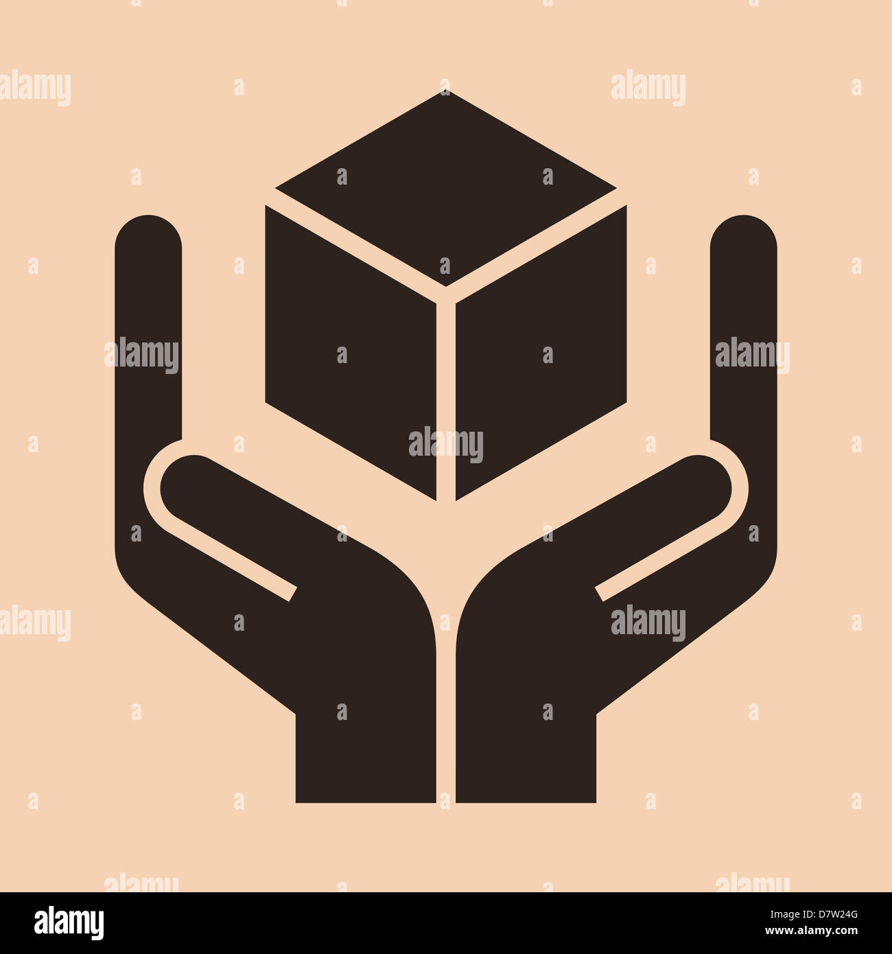 Handle with care sign - packing symbol Stock Photo - Alamy