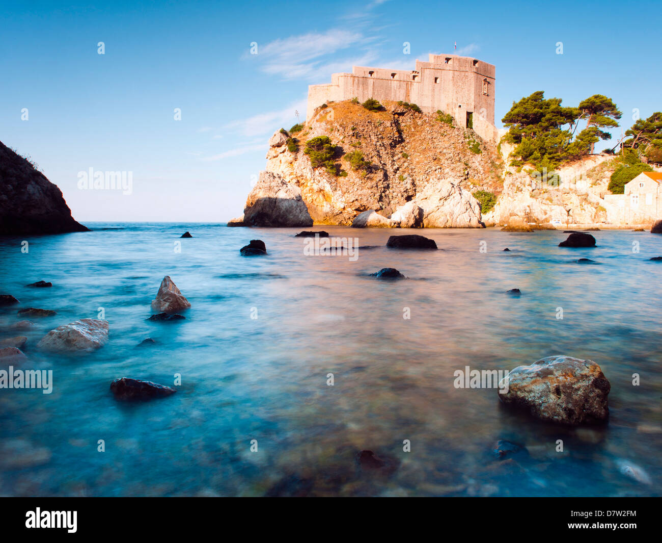 Fort Lovrijenac (St. Lawrence Fortress) at sunrise, Dubrovnik ...