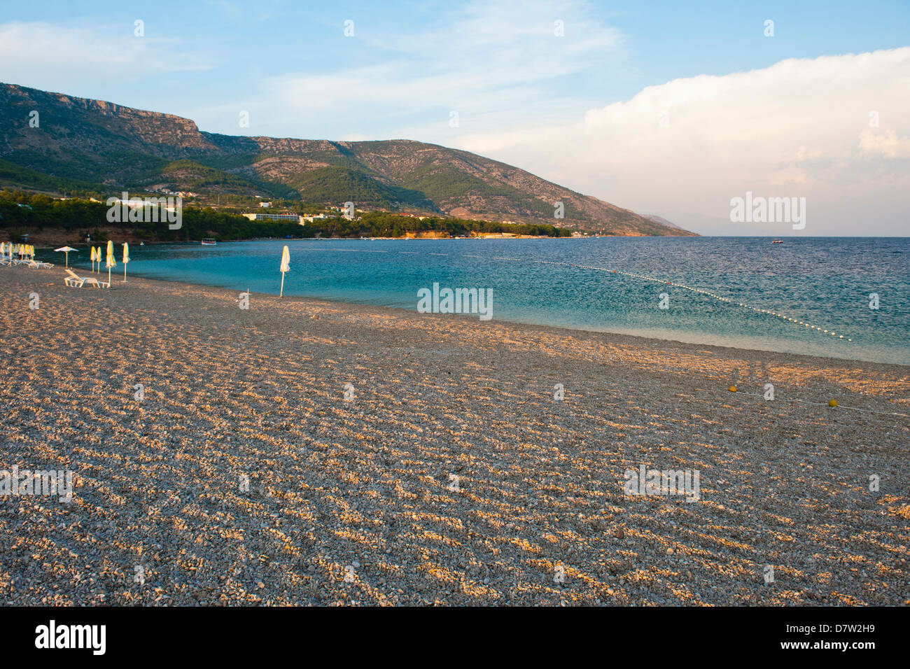 Zlatni Rat Beach at sunset, Bol, Brac Island, Dalmatian Coast, Adriatic ...