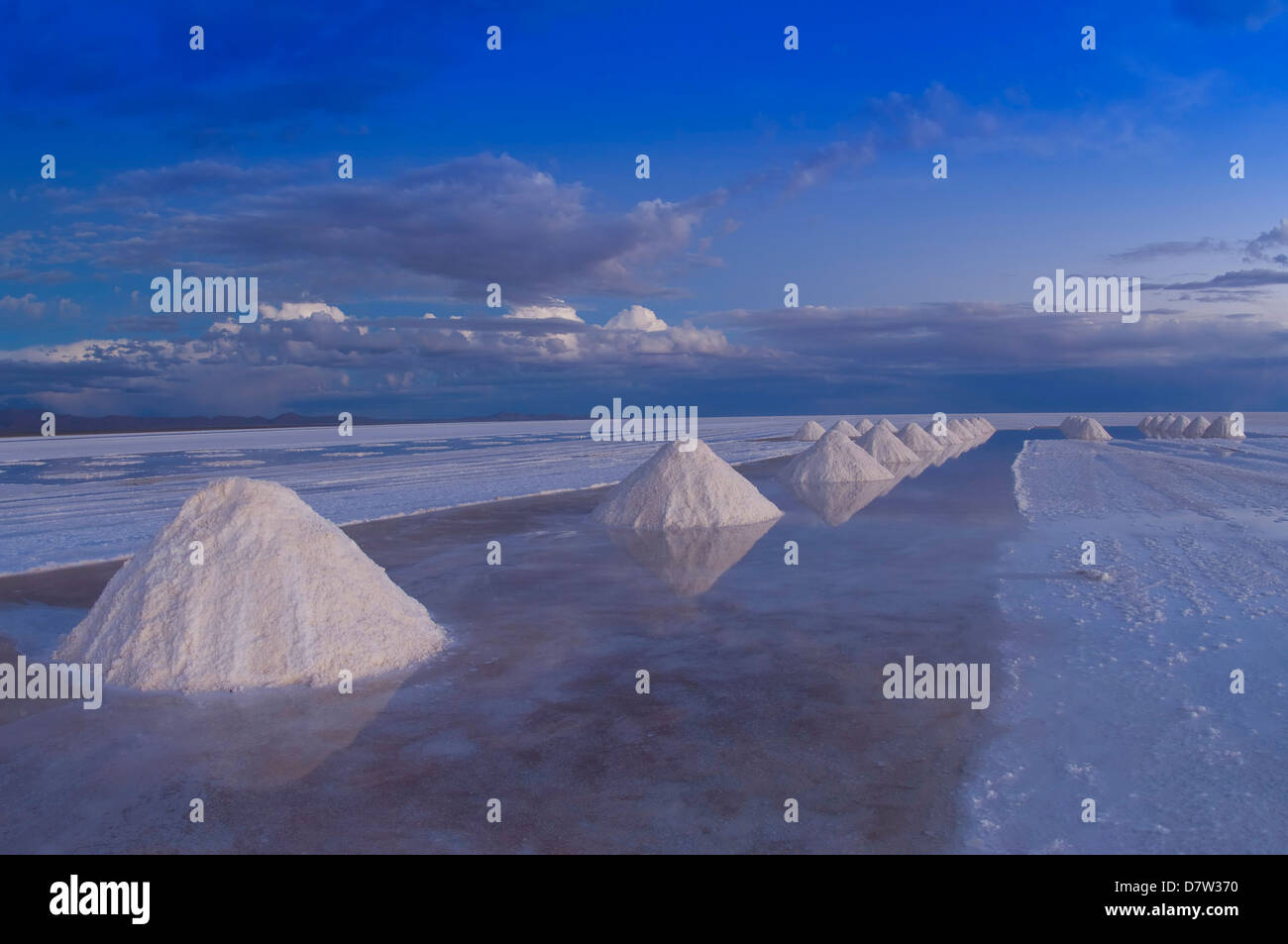 Salt cones, Salar de Uyuni, Potosi, Bolivia, South America Stock Photo ...