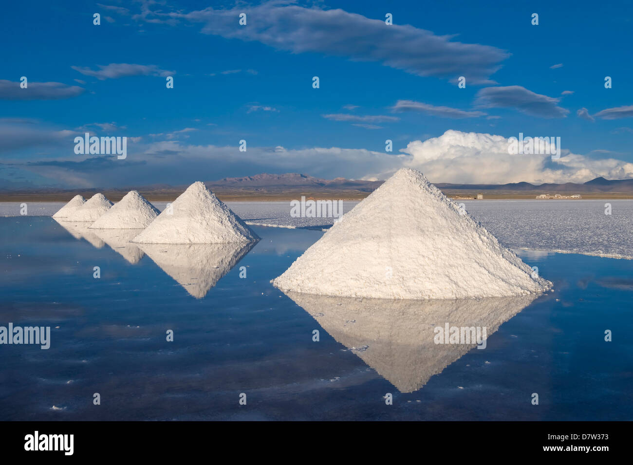 Salt cones, Salar de Uyuni, Potosi, Bolivia, South America Stock Photo ...