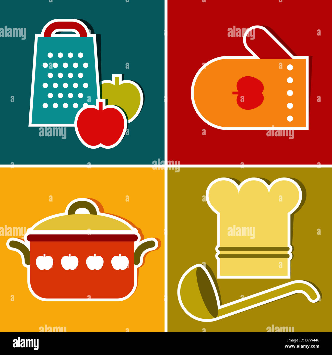 Household food meal cooking symbols hi-res stock photography and images ...