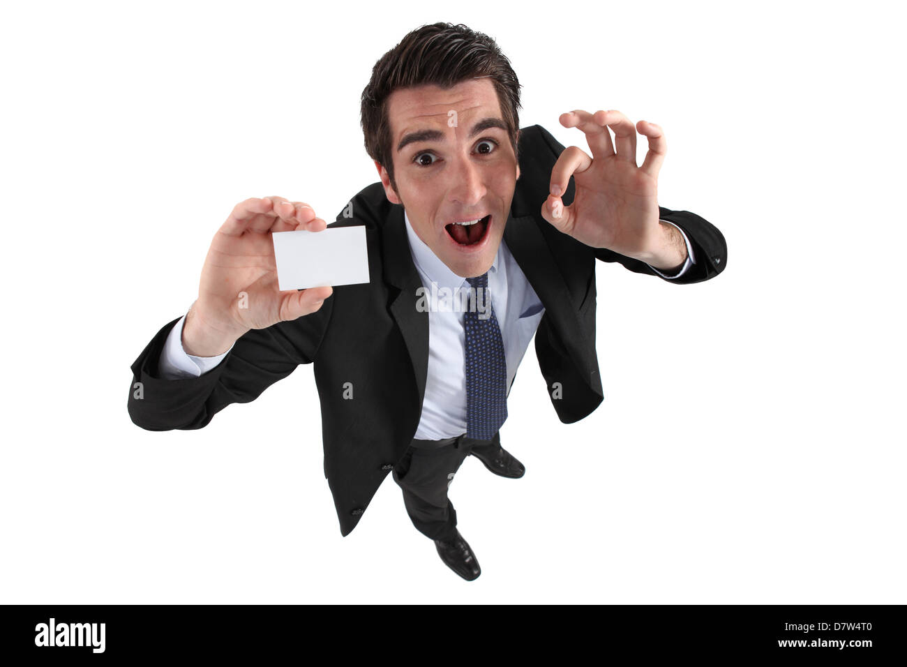 Business man giving card Cut Out Stock Images & Pictures - Alamy