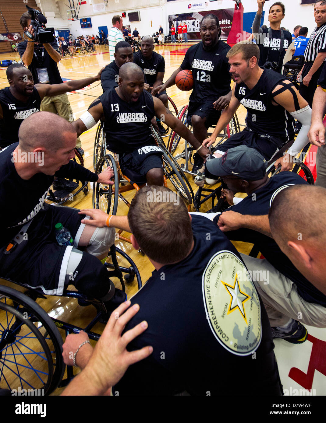 May 13, 2013 - Colorado Springs, Colorado, U.S. - The Army team huddles ...