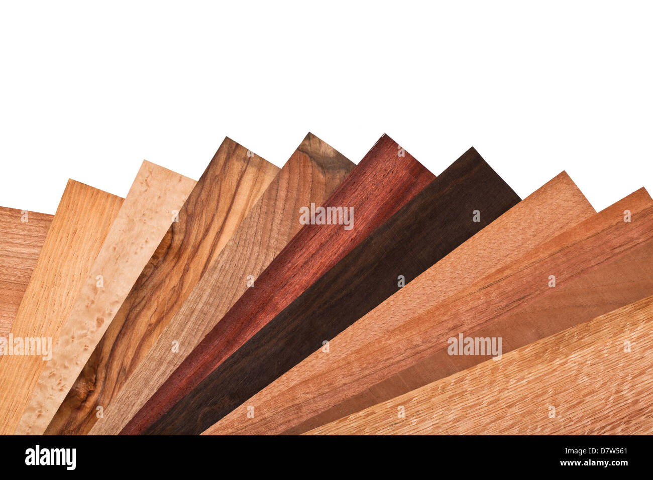 collection of different wood on white background Stock Photo - Alamy