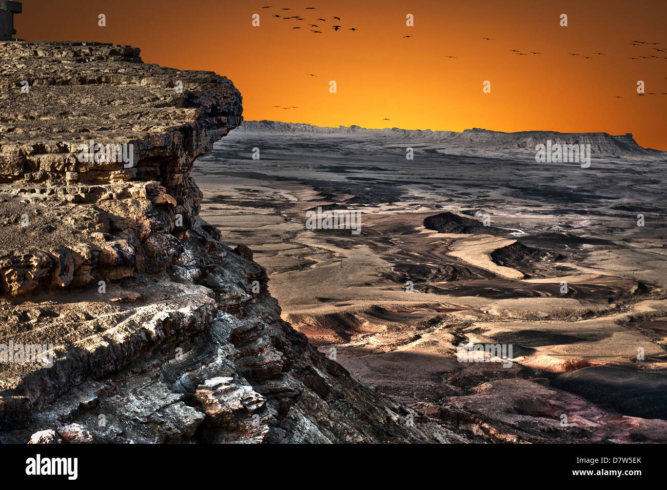 Digitally manipulated image of Ramon Crater, the world's largest karst ...