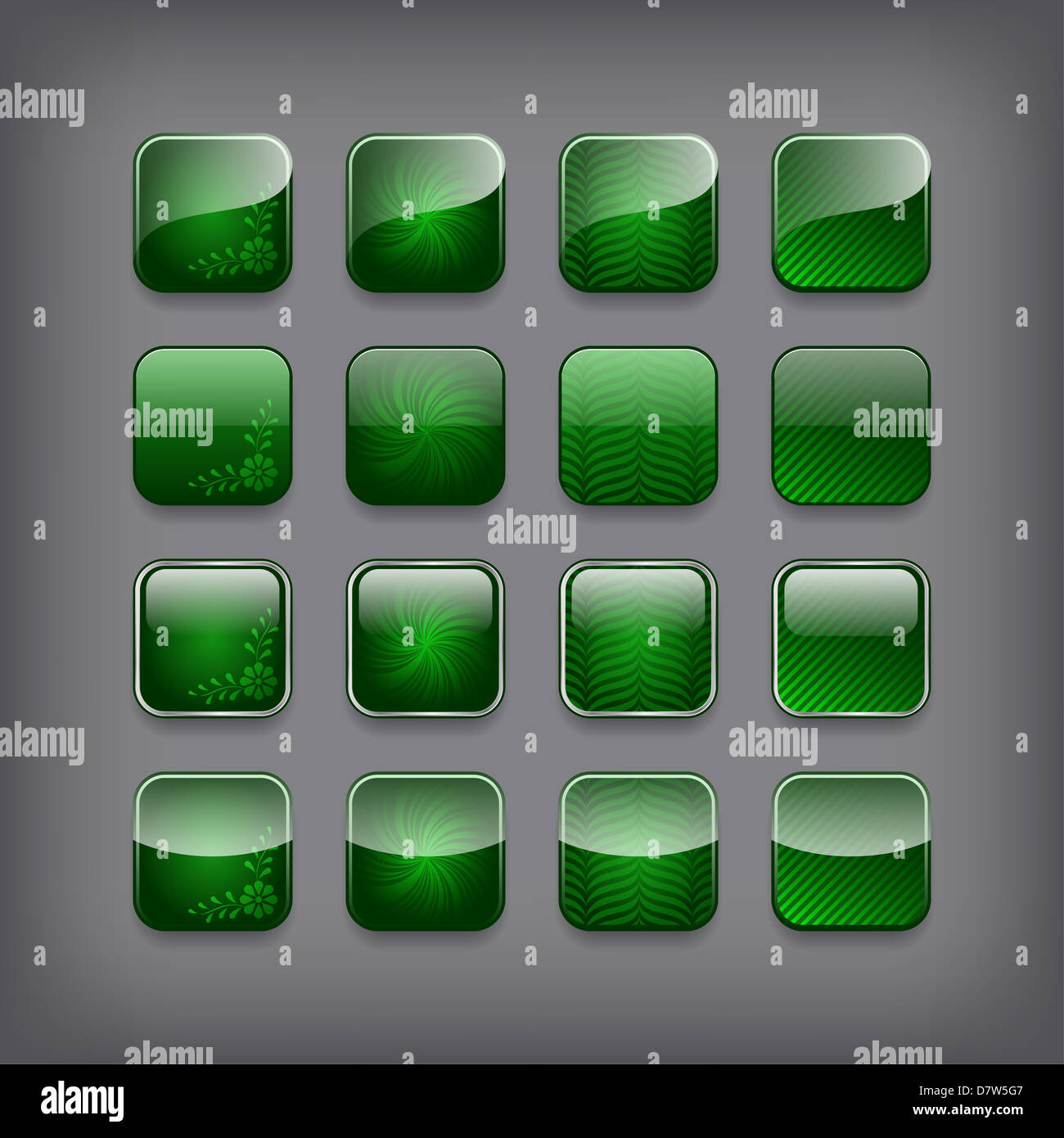 Green Square Button