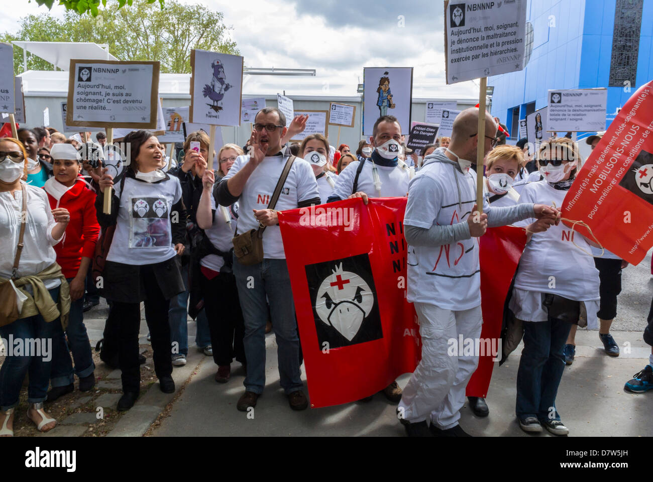 Paris, France, Nurses Demonstration, Collective For Support of ...